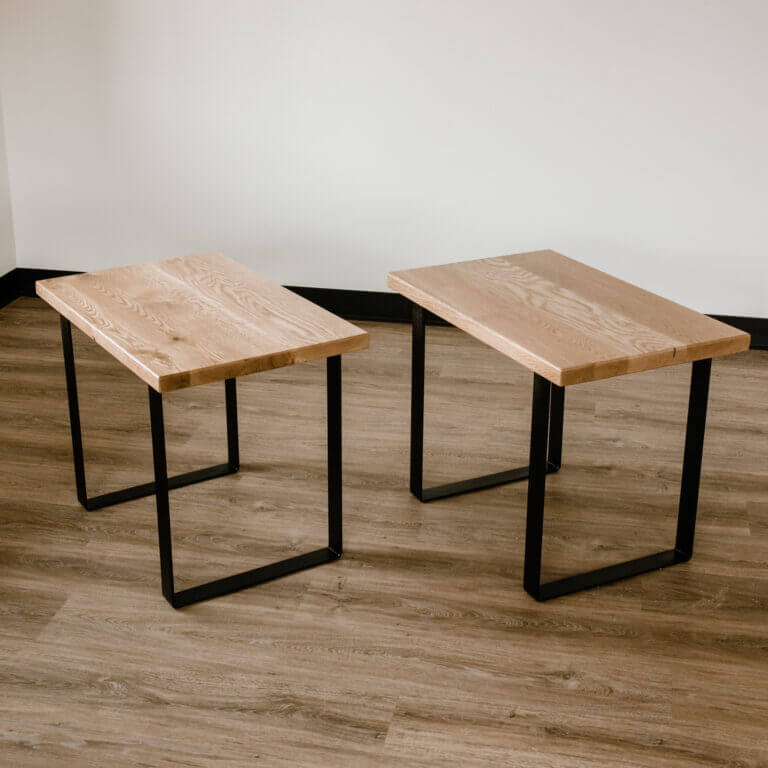 The White Oak U-shaped End Table - Fargo Woodworks