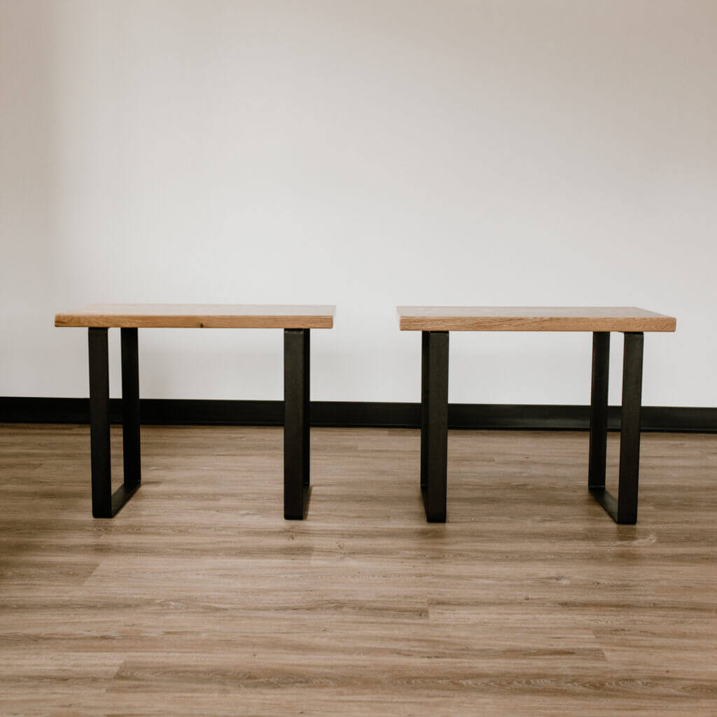 The White Oak U-shaped End Table - Fargo Woodworks