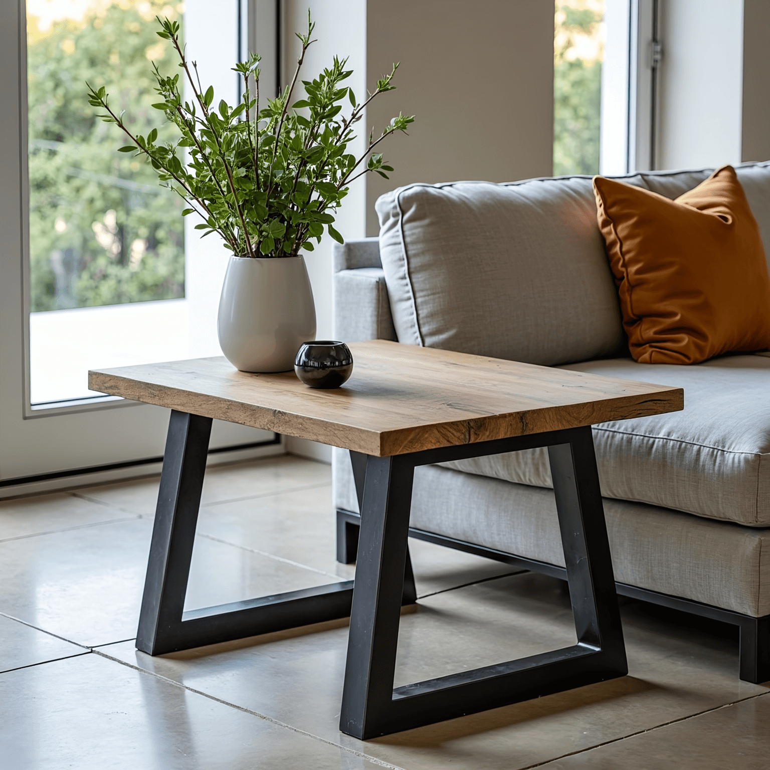 The White Oak U-shaped End Table - Fargo Woodworks