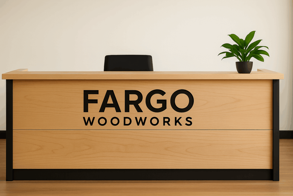 The Legacy Solid Wood Reception Desk | Handcrafted American Industrial ...